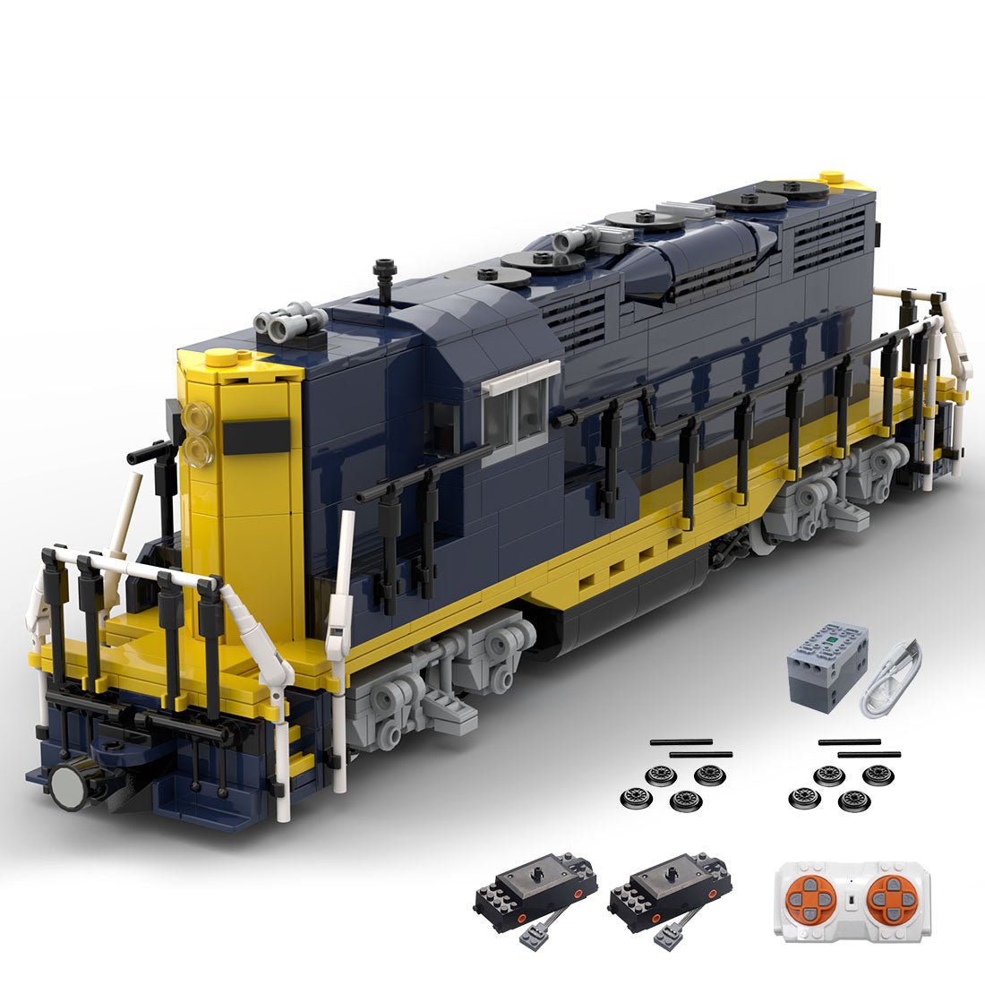 MOC-79701 Santa Fe GP9 Train Model(Dynamic Version) | LesDiy