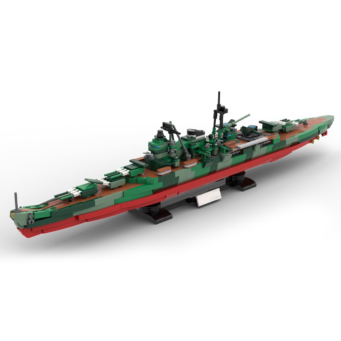 MOC WWII Japanese Mikuma Heavy Cruiser Building Blocks | LesDiy