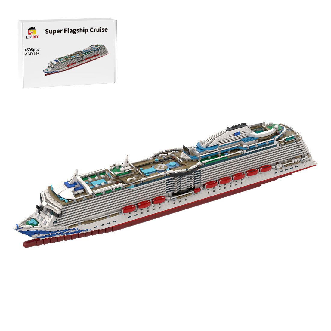 1/400 Scale MS Britannia Cruise Ship Building Blocks | LesDiy