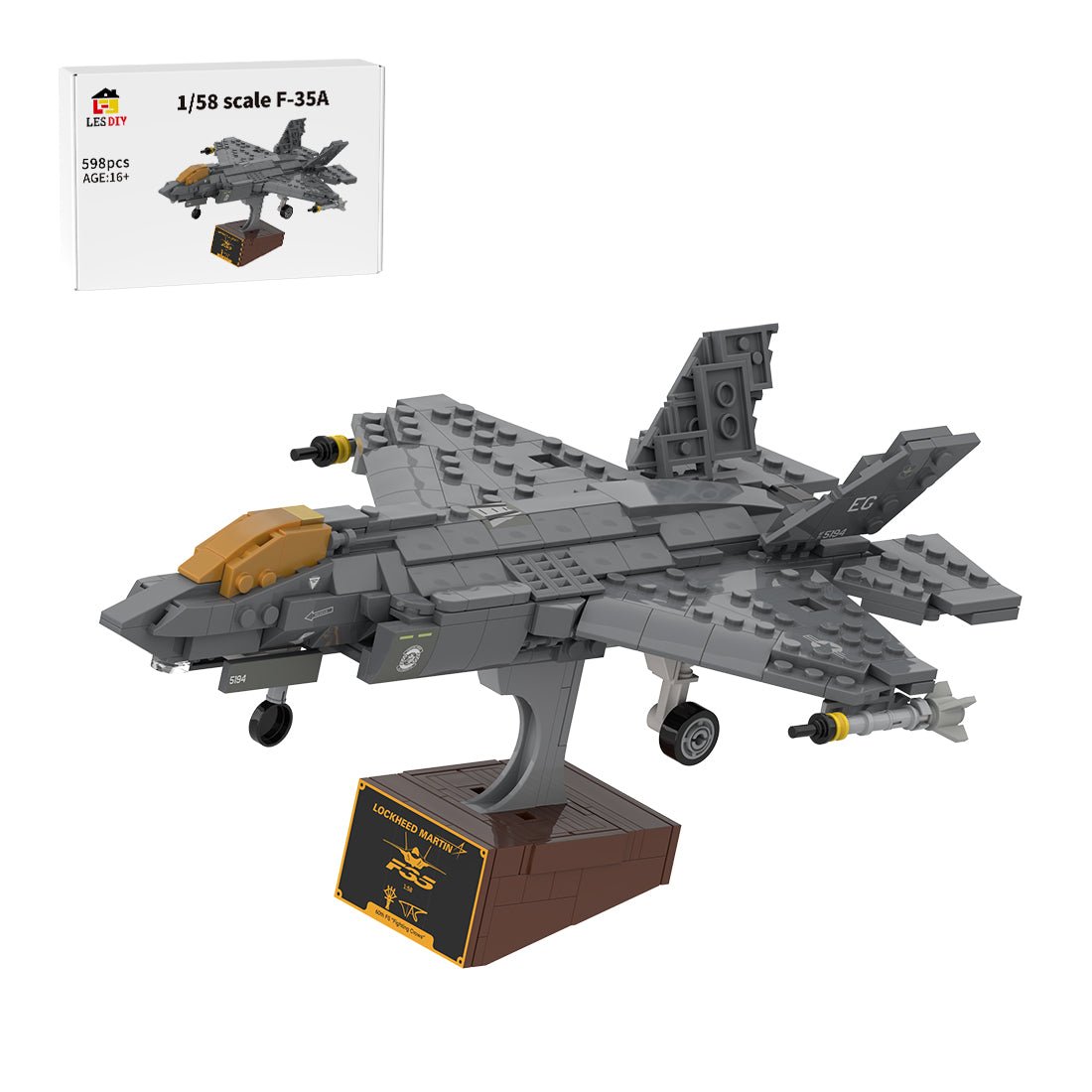 1/58 Scale American Multirole Military Combat Fighter Building Blocks ...