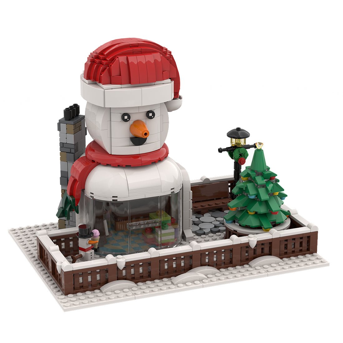 MOC-128658 Snowman Hut Building Blocks | LesDiy