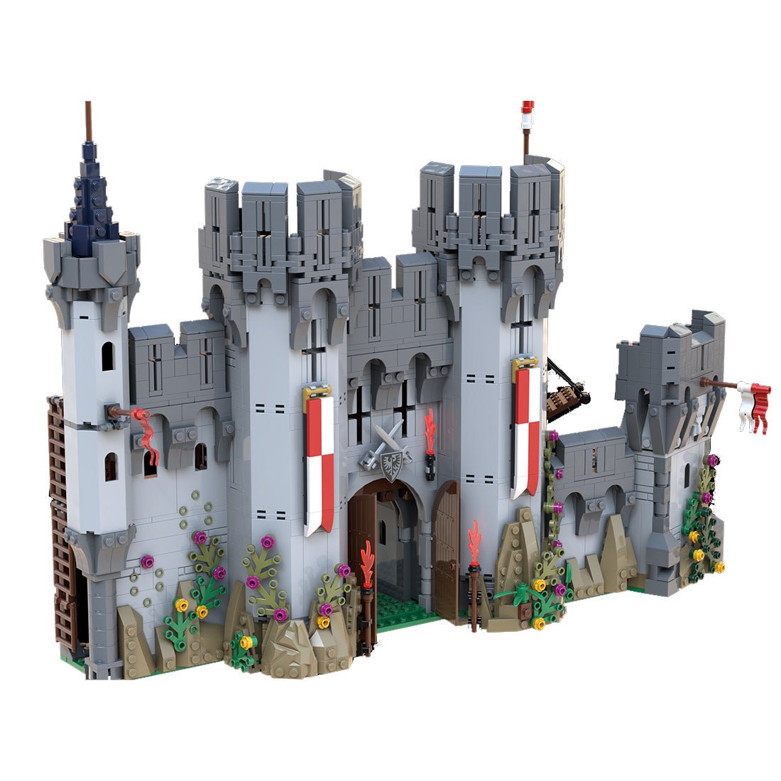 MOC-138840 Falcons Barbican Gatehouse Medieval Castle | LesDiy