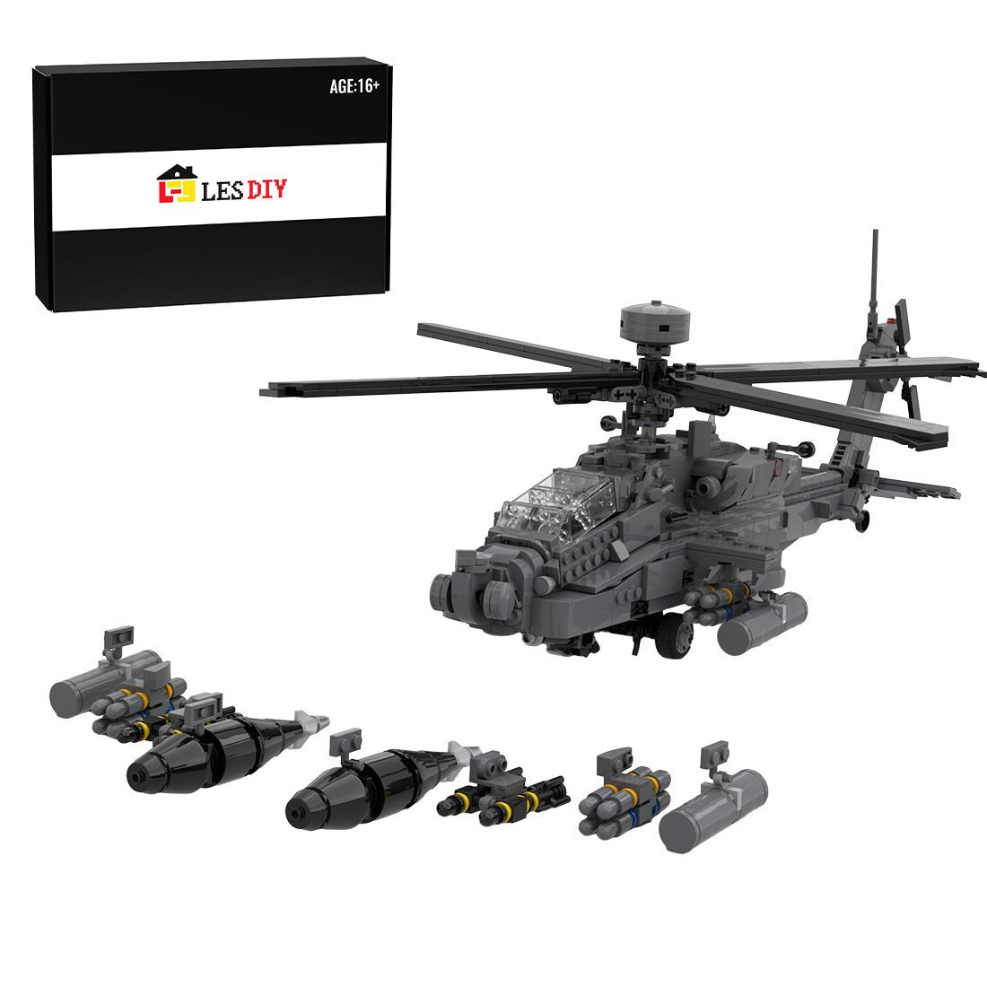 MOC-148055 AH-64E Apache Guardian Building Blocks | LesDiy