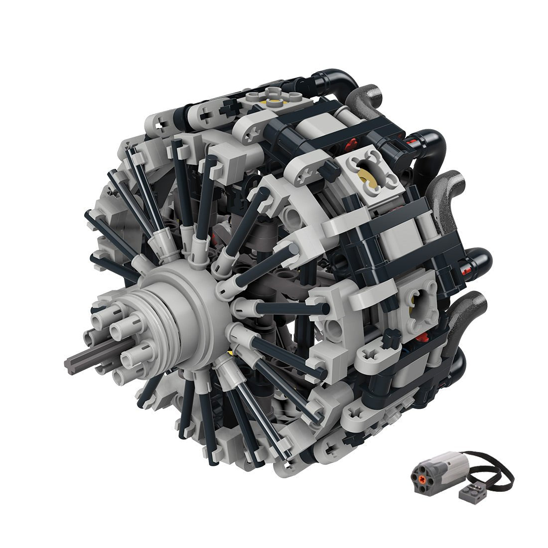 MOC-158931 9 Cylinder Radial Engine Building Blocks | LesDiy
