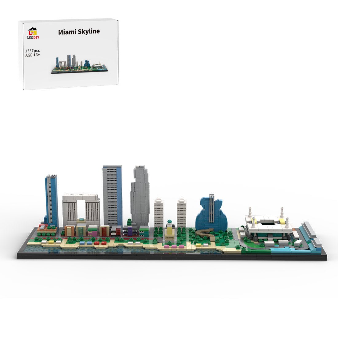MOC-166957 1/2000 Scale Miami Skyline Building Blocks | LesDiy