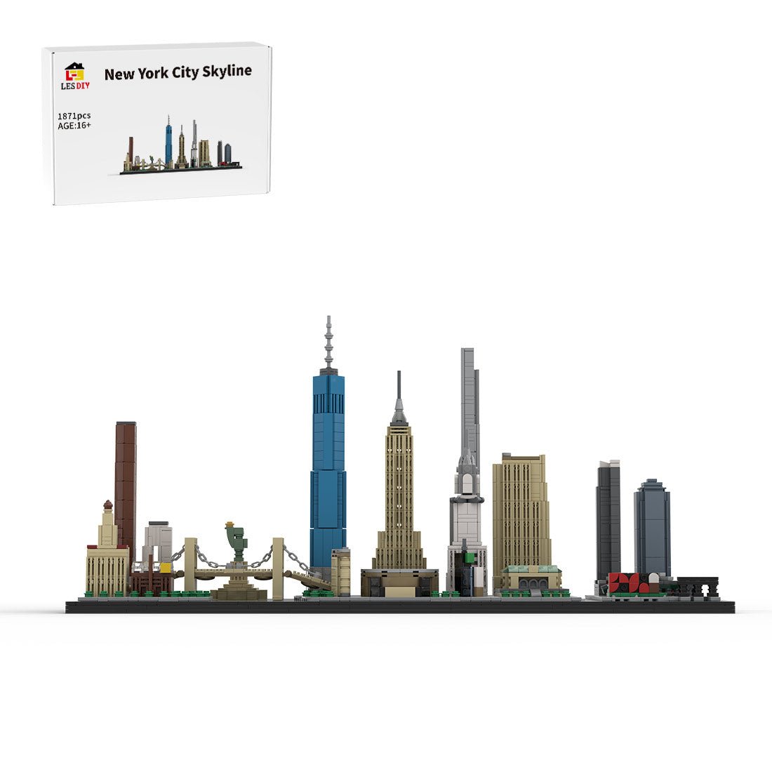 MOC-171090 New York City Skyline Building Blocks | LesDiy