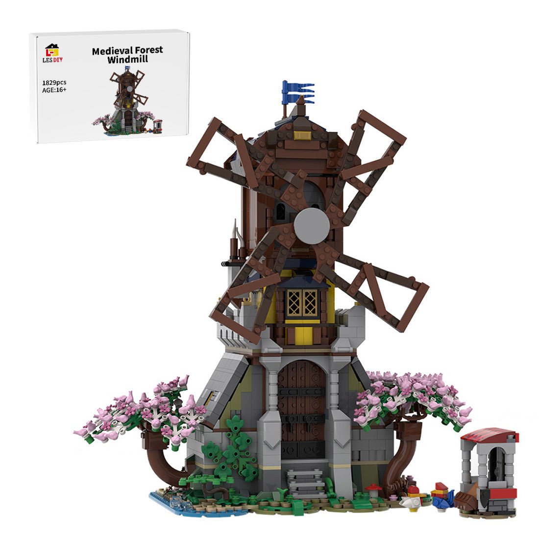 MOC-182124 Forest Windmill Building Blocks | LesDiy