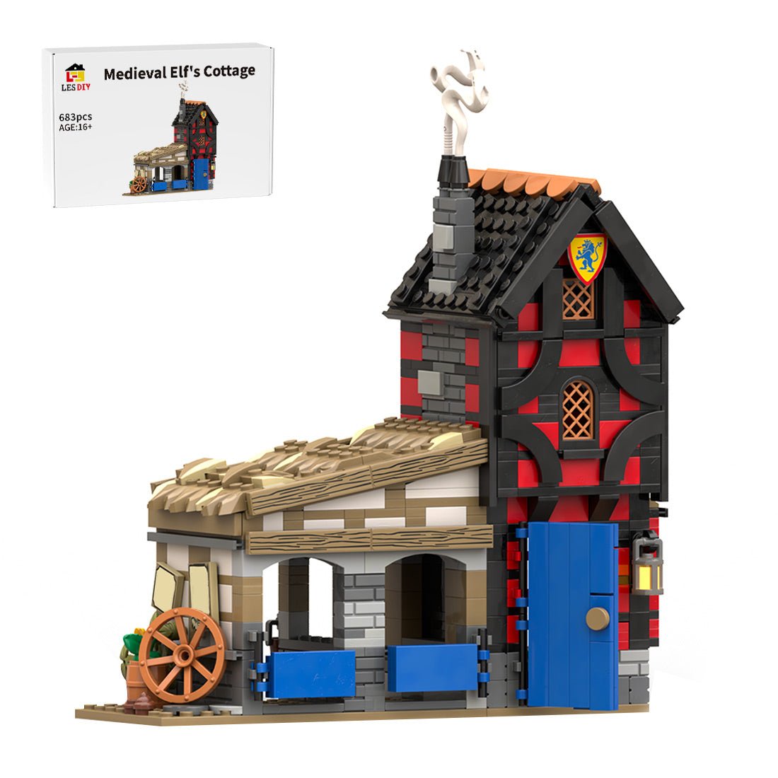 MOC-186433 Medieval Elf's Cottage Building Blocks | LesDiy