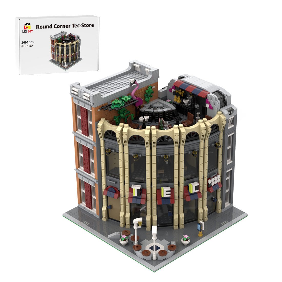 MOC-203717 Round Corner Tec-Store Building Blocks | LesDiy