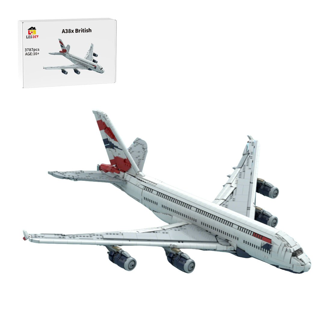 MOC-231606 MOC-231606 British Airways Airbus A380 Building Blocks | LesDiy