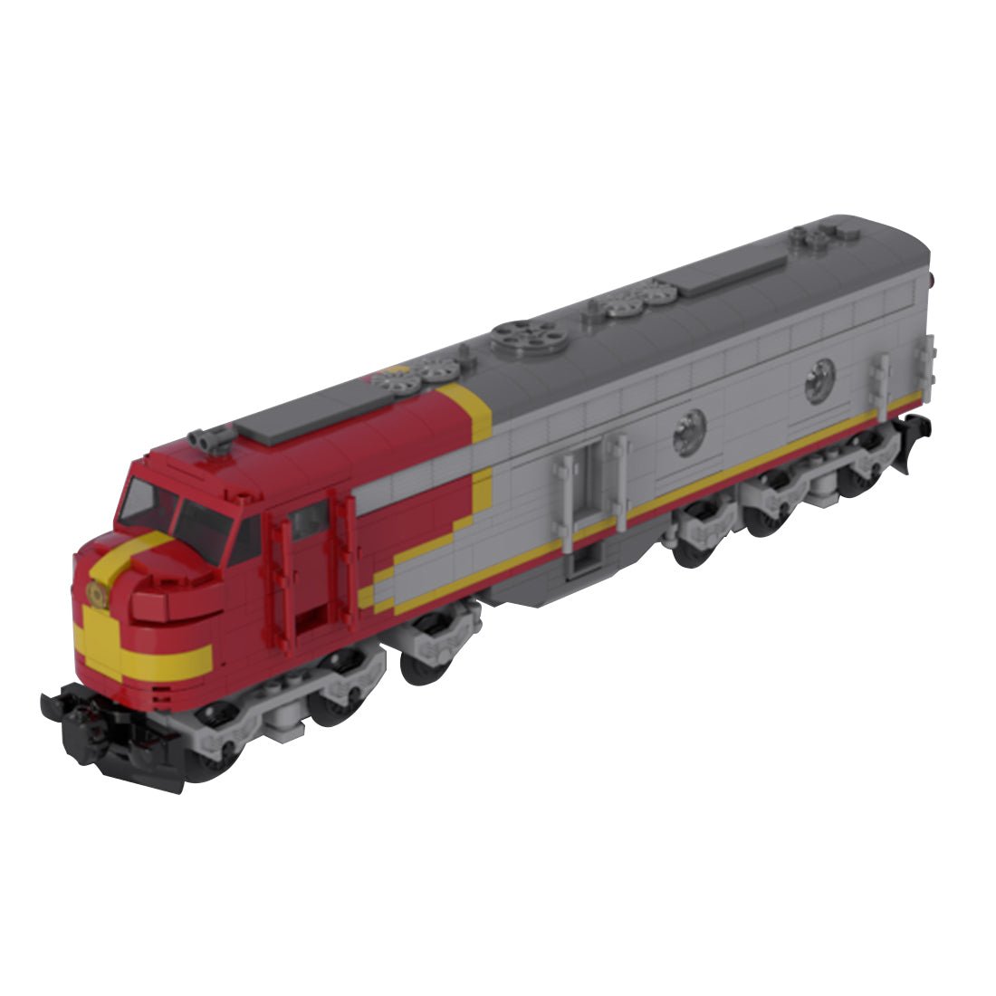 MOC-47988 Static Version 6 wide EMDE8 Locomotive Building Blocks | LesDiy