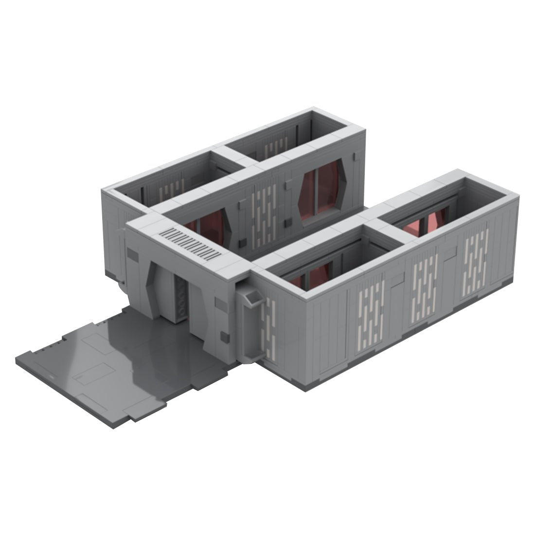 MOC-97479 Sci-fi Space Wars Modular Prison Model | LesDiy