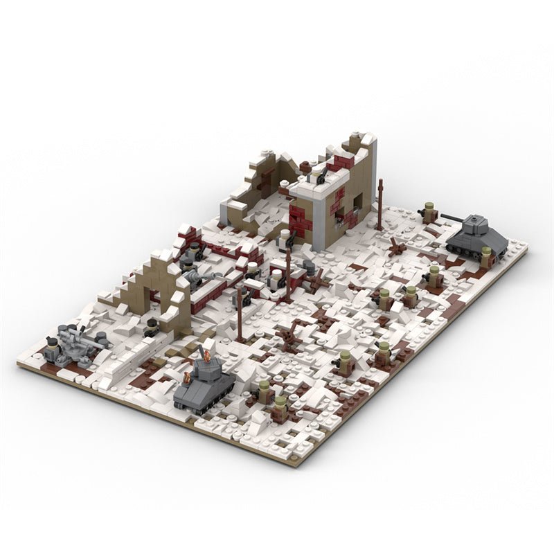 MOC Microscale Diorama Battle in Bastogne | LesDiy