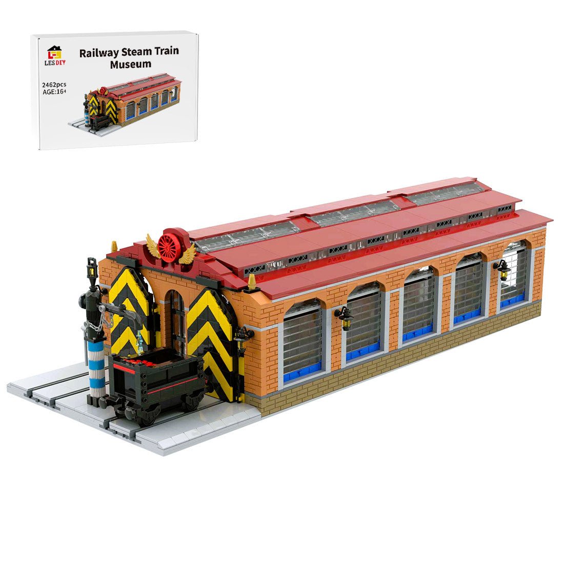 Railway Steam Train Museum Building Blocks | LesDiy