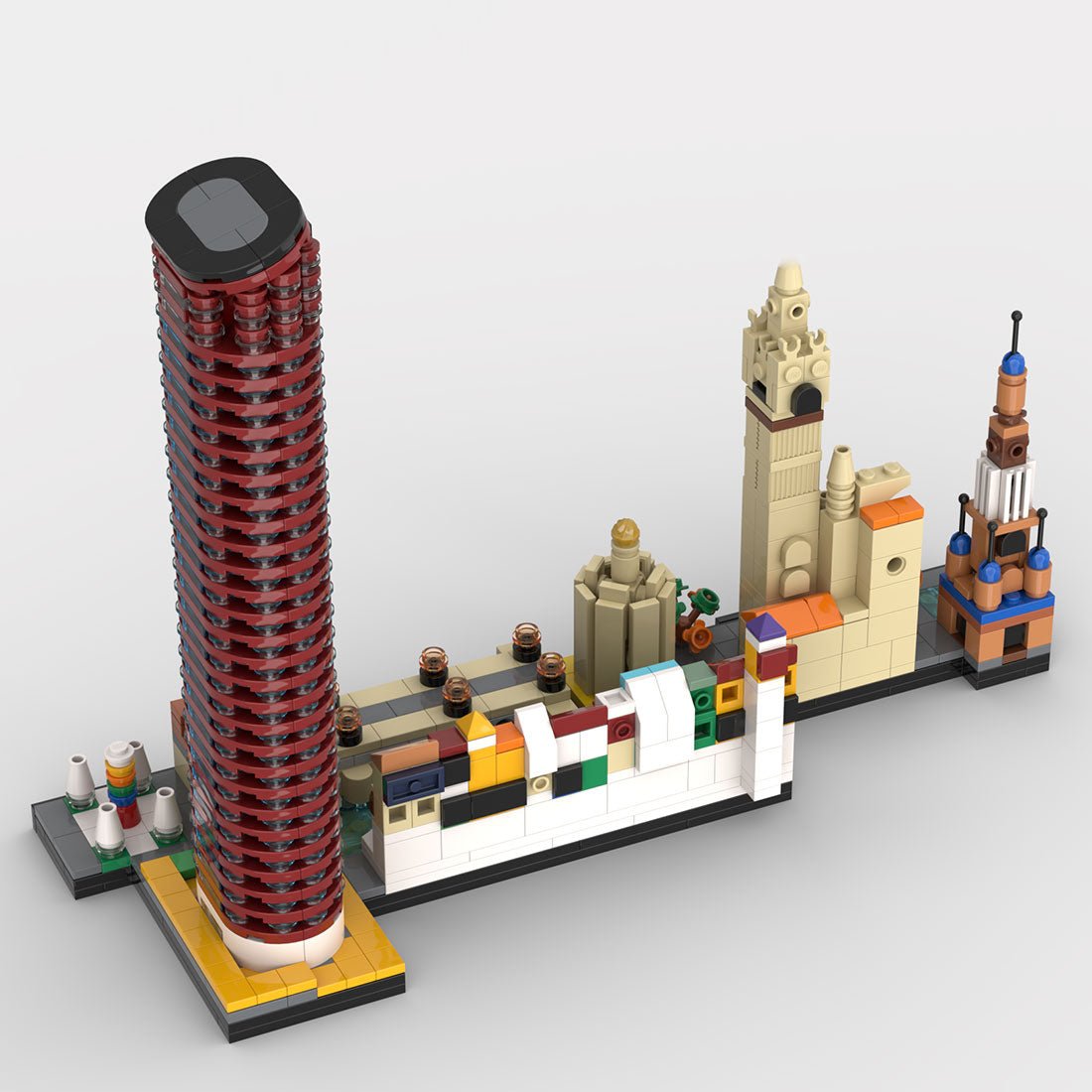 Seville Skyline Architecture Series Street Scene Building Blocks | LesDiy